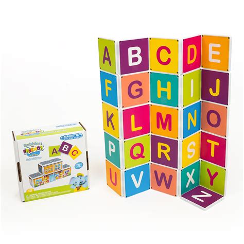 Bubbles And Friends Tle School Abcs Magnetic Tiles Set