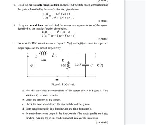 Solved Ii Using The Controllable Canonical Form Method