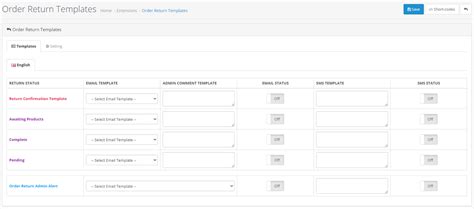 Order Return Email Templates Opencart Huntbee