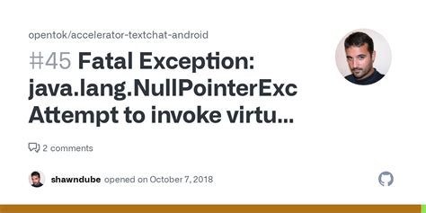 Fatal Exception Java Lang Nullpointerexception Attempt To Invoke Virtual Method Java Lang