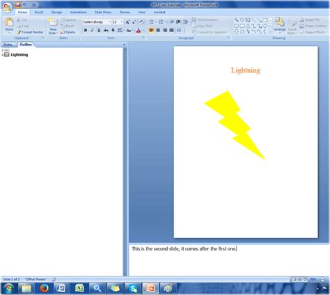 Exercise Lesson 5 The PowerPoint Window Guides