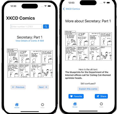 A Simple Mvp Ios App For Browsing Xkcd Comics