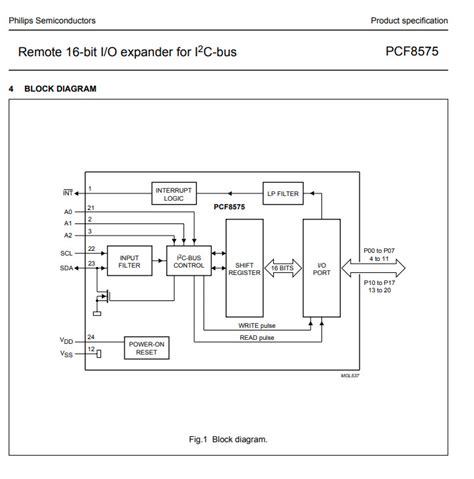 Pcf8575ts Nxp Remote 16 Bit I 2c And Smbus Io Expander With