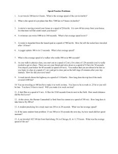 Speed Practice Problems Worksheet