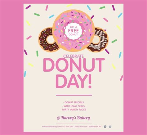 Donut Menu Flyer Templates Free And Premium Downloads