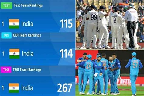 Icc Rankings India Become No 1 In All Three Formats