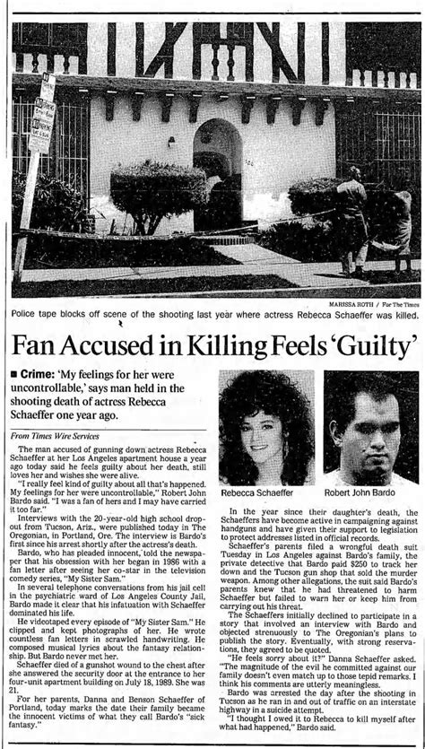 Rebecca Schaeffer Crime Scene Photos