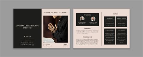 교회 브로셔 디자인 서식 파일 무료 벡터
