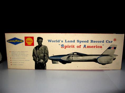 1964 Spirit Of America Craig Breedlove Wen Mac Model Toy Jet Car With Box 1897883769