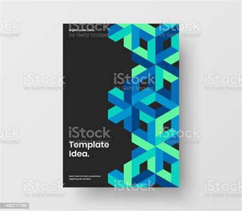 현대 기업 브로셔 A4 벡터 디자인 레이아웃입니다 신선한 기하학적 타일 회사 아이덴티티 템플릿입니다 0명에 대한 스톡 벡터 아트 및 기타 이미지 Istock