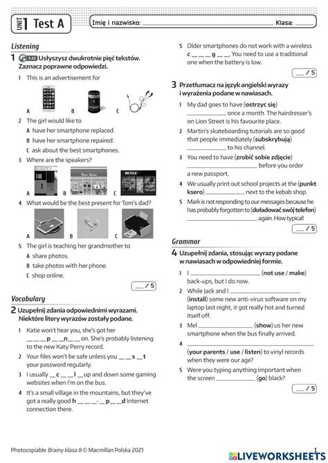Brainy 8 Unit 1 Free Interactive Worksheets 5271893
