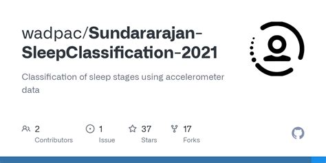 Github Wadpacsundararajan Sleepclassification 2021 Classification Of Sleep Stages Using