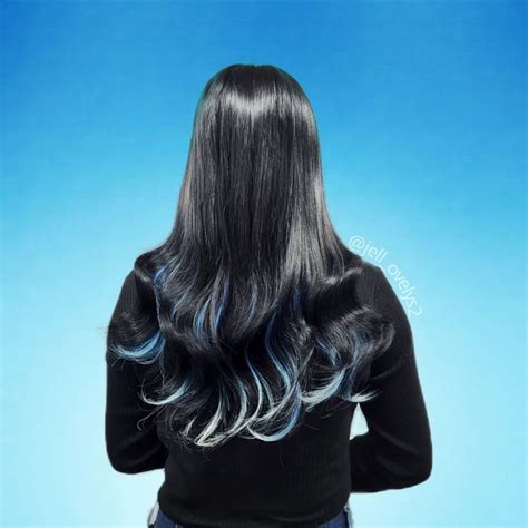 젤로블리 붙임머리샵 기를수있는붙임머리 원조 젤로블리 ⠀ 블랙머리에 찰떡인 블루 옴브레 브릿지 🤍