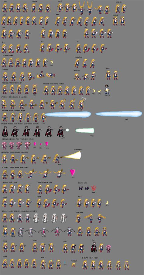 Sailor Moon Sprite Sheet 12 By Quinmf On Deviantart