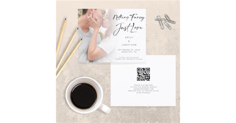 Budget Nothing Fancy Qr Code Photo Save The Date Zazzle