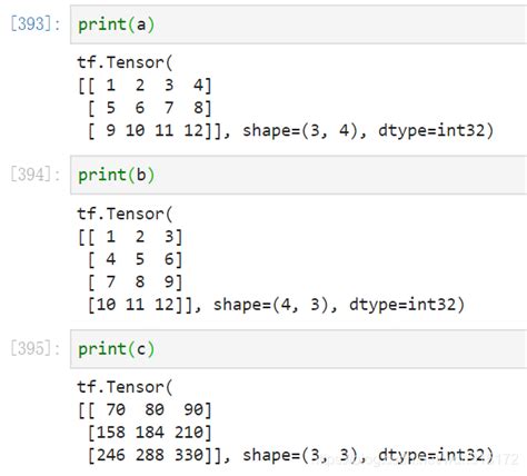 Tensorflow中多维tensor运算（tfmultiply Tfmatmul Tftensordot）tensorflow