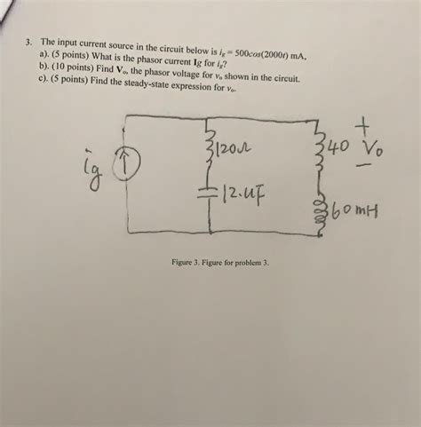 solved 3 the input current source in the circuit below is