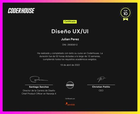 Julian Perez En Linkedin Ui Ux Diseño Formación Coderhouse