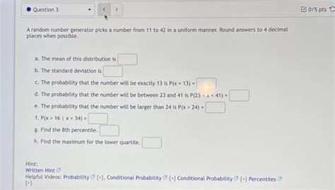 Solved A Random Number Generator Picks A Number From 11 To