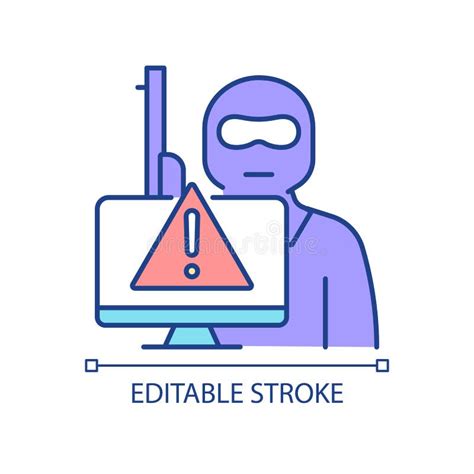 Cyberterrorism Rgb Color Icon Stock Vector Illustration Of Cyberterrorism Cybercrime 237277229