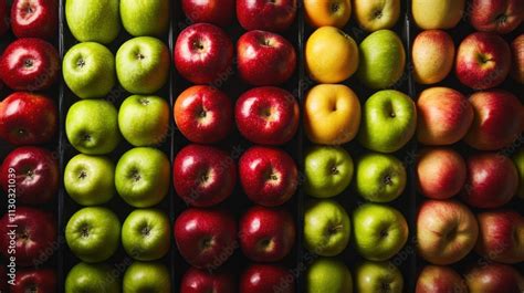 Apple Packaging Process Visualized With Apples Moving Through Stages Of Cleaning Sorting And