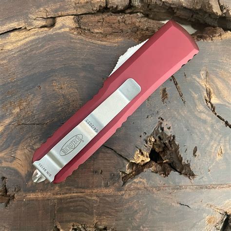Microtech Utx 85 D E Merlot Handle Stonewash Standard Blade 232 10mr