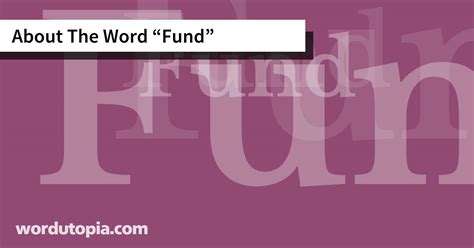 About The Word Fund Wordutopia