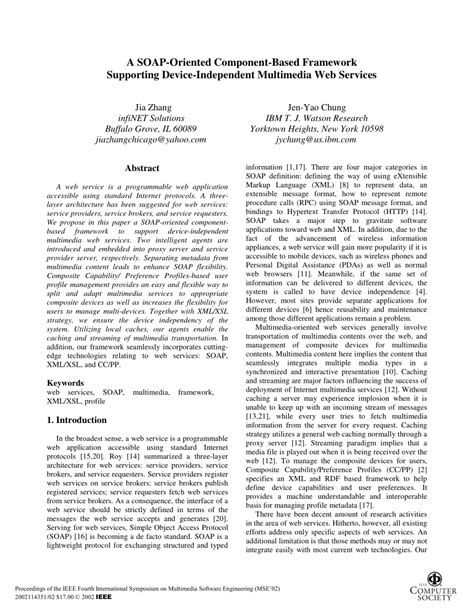 Pdf A Soap Oriented Component Based Framework Supporting Device