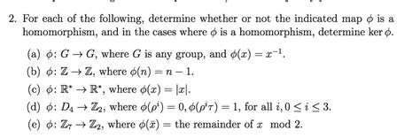 solved 2 for each of the following determine whether or