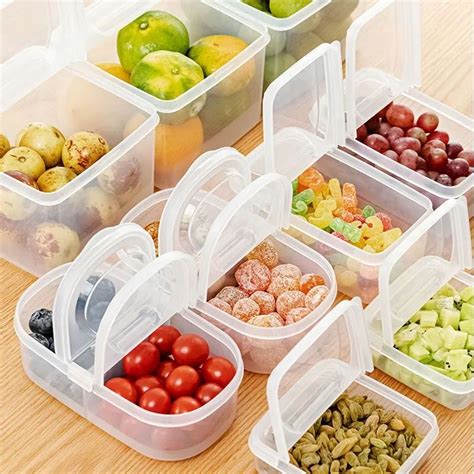 2 Gird Flip Flap Organizer With Lid Condiment Spice Sorting Case Sealed Dry Chili Kitchen