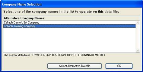 General Program Functions Company Name Selection Caliach