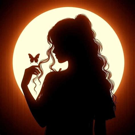 Moonlight Silent Girl Aesthetic Butterfly Profile Picture Shadow
