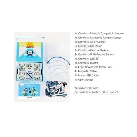 crowbits inventor kit for micro bit starter rees52