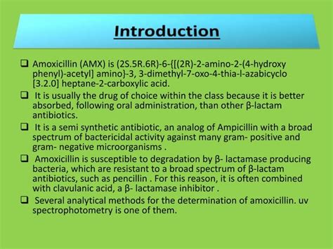 Uv Spectroscopic Assay Method Development And Validation Of Amoxicillin In Tablet Formulation In