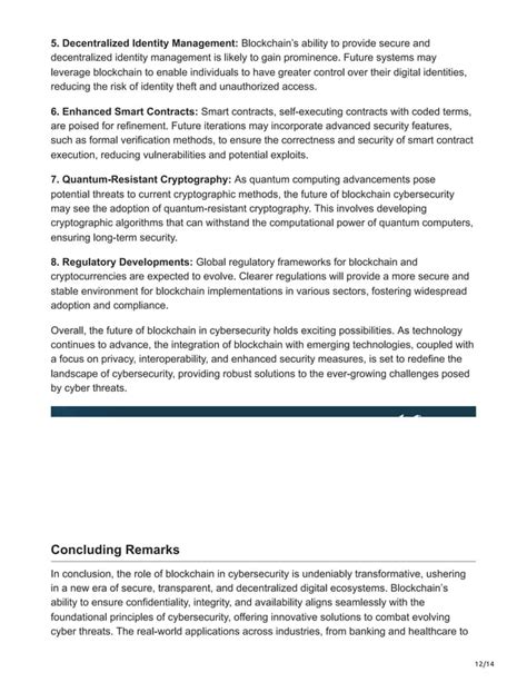 Role Of Blockchain Technology In Cybersecurity Pdf Technology