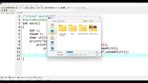 Writing A Program To Find The Size Of Variables Using Sizeof Operators