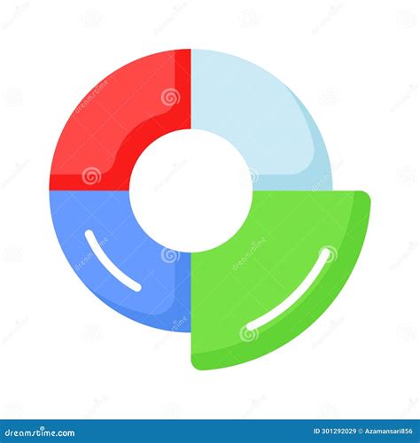 Pie Graph Vector Design In Modern Style Isolated On White Background Stock Vector