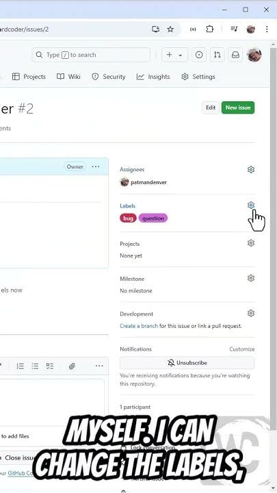 Github Opening An Issue Coding Git Gittutorial Github Youtube