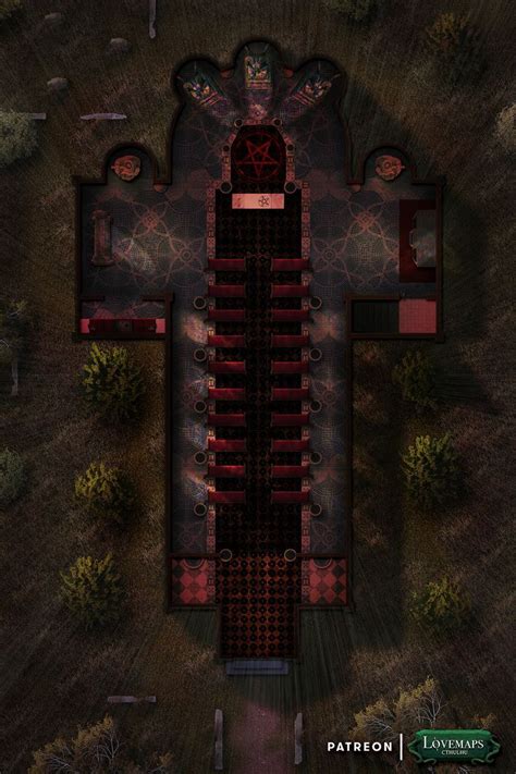 009 A Lost Chapel Lovemaps Cthulhu Dungeon Maps Tabletop Rpg Maps