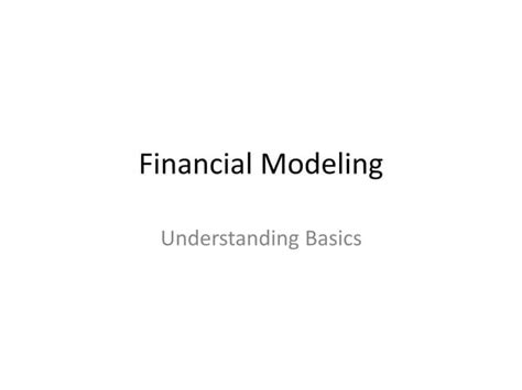 Financial Modeling Pptx