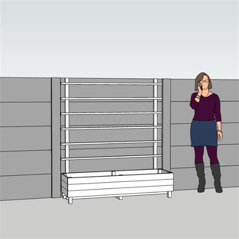 Base Planter With Deco Trellis For 5 Slab Vibracrete Wall Gardenstuff