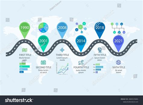 Road Map Infographic Creative Plan Design Stock Vector Royalty Free 2065574441 Shutterstock