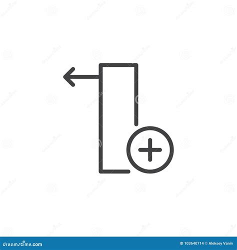 Insert Column Left Line Icon Stock Vector Illustration Of Insert Bottom 103640714