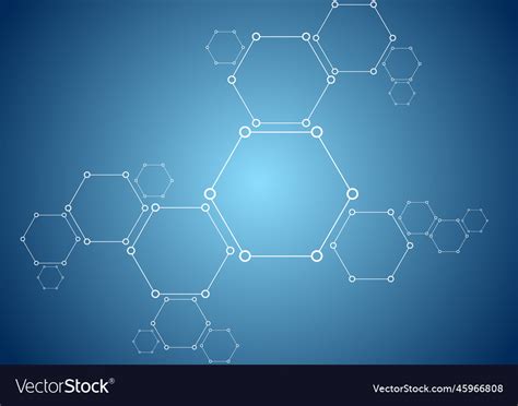 Molecular Structure Abstract Tech Bright Vector Image