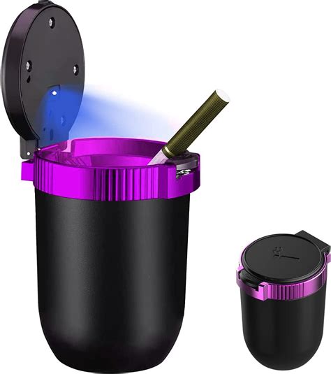 Car Ashtray With Lid Smell Proof Portable Ashtray For Car