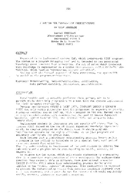 Pdf A System For Visual Like Understanding Of Lisp Programs Daniel