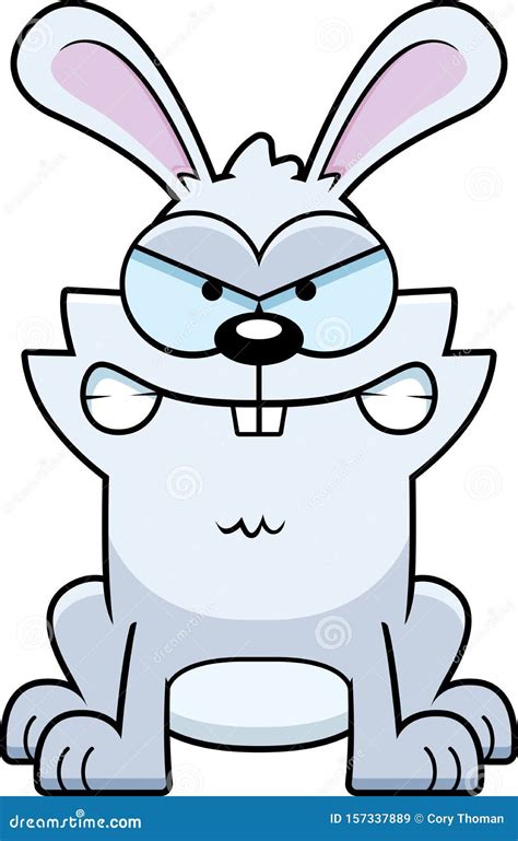 Mad Little Rabbit Stock Vector Illustration Of Graphic 157337889