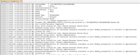 print job stops running reason internal server error ifs community