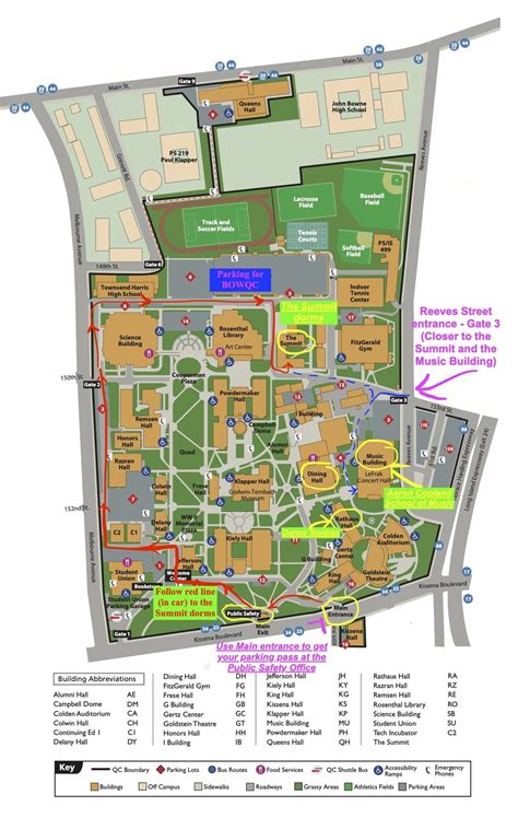 Campus Map — Baroque Opera Workshop At Queens College