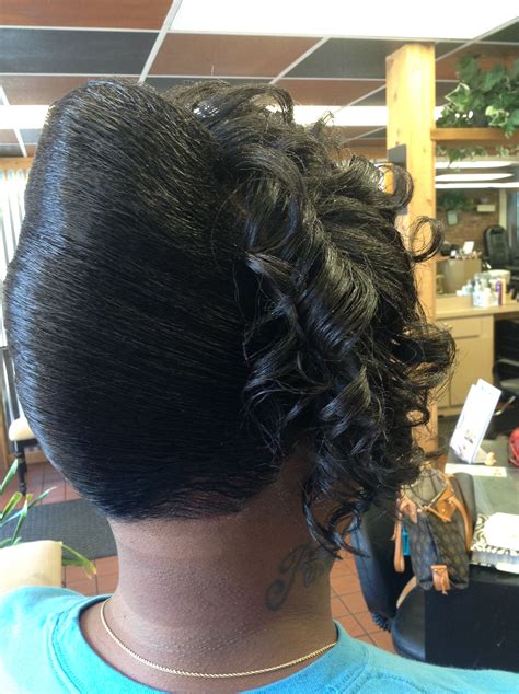 French Roll Black Hairstyles Frenchrollhairstyles Black Women French